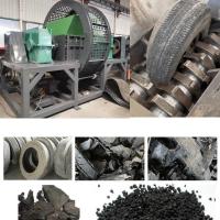 China Double Shaft Tire Shredder 380V Waste Tyre Recycling Machine 50-200mm Output for sale