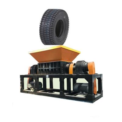 China Double Shaft Tire Shredder 50-200mm Output Waste Rubber Recycling Machine 15-220kW for sale