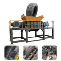 China Double Shaft Tire Shredder 50-200mm Output Waste Rubber Recycling Machine 15-220kW for sale