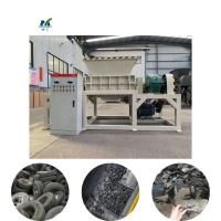 China Industrial Double Shaft Tire Shredder 380V 50-200mm Output DC53 Blades Recycling Machine for sale
