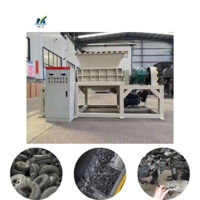 China Industrial Double Shaft Tire Shredder 380V 50-200mm Output DC53 Blades Recycling Machine for sale