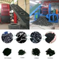 China Waste Tire Shredder Machine 50-200mm Output Double Shaft Shredder 15-220kw for sale