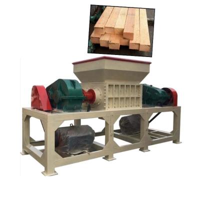 China Twin Shaft Wood Shredder 400mm Chamber Low Speed High Torque Industrial Shredding Machine for sale