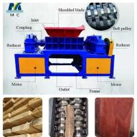 China Industrial Double Shaft Wood Chipper Shredder 400mm Blade Diameter 7.5kW Motor for Branch Garden Waste for sale