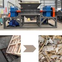 China Industrial Double Shaft Wood Chipper Shredder 400mm Blade Diameter 7.5kW Motor for Branch Garden Waste for sale