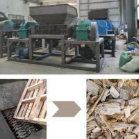 China Industrial Double Shaft Wood Chipper Shredder 400mm Blade Diameter 7.5kW Motor for Branch Garden Waste for sale