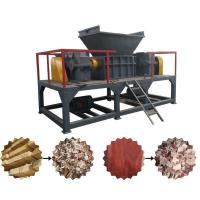 China Twin Shaft Industrial Shredder Machine for Waste Wood Cardboard 400mm Chamber for sale