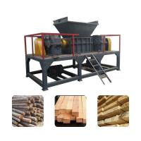 China Twin Shaft Industrial Shredder Machine for Waste Wood Cardboard 400mm Chamber for sale