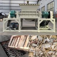 China Twin Shaft Industrial Shredder Machine for Waste Wood Cardboard 400mm Chamber for sale