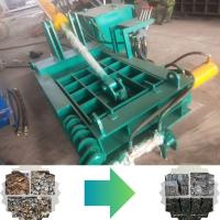 China 60 kW Hydraulic Scrap Cables Baling Press Machine 1350 kg Package Weight Metal Recycling for sale