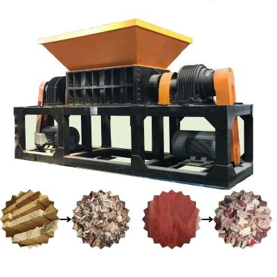 China Industrial Double Shaft Wood Pallet Shredder 15-220kw Low Noise Shredding Machine for sale