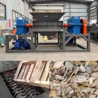 China Industrial Double Shaft Wood Pallet Shredder 15-220kw Low Noise Shredding Machine for sale