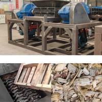 China Industrial Double Shaft Wood Pallet Shredder 15-220kw Low Noise Shredding Machine for sale