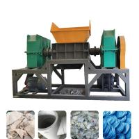 China Double Roller Shredder for Waste Shoe Material and Old Metal Recycling 300mm Blade Diameter for sale
