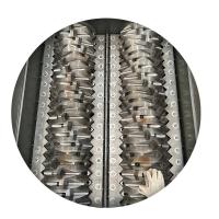 China Double Roller Shredder for Waste Shoe Material and Old Metal Recycling 300mm Blade Diameter for sale