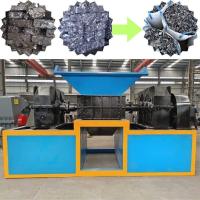 China Double Shaft Aluminum Scrap Shredder 22-110kW Metal Crusher for Bottles Cans for sale