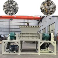 China Industrial Twin Shaft Scrap Metal Shredder 22-110kW Aluminum Shredding Machine 1-20t/h for sale