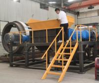 China Planetary Reducer Metal Steel Shredder 22-110kW Twin Shaft for Industrial Waste Recycling for sale