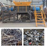 China 5000kg Heavy Duty Double Shaft Metal Shredder 37-220KW for Tire Rubber Scrap for sale