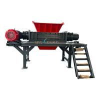 China Initial Payment Double Shaft Mobile Plastic Shredder with SKD-11 Blades Material for sale