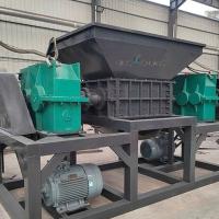 China Industrial Double Shaft Plastic Shredder 5.5-75kw 300-8000kg/h for Bottles Pipes Films for sale