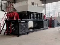 China Rubber Tire Shredder Production Line 50-200mm Output SKD-11 Blades for sale
