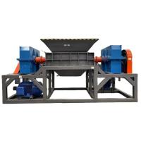 China 1000-1500 kg Capacity Double Shaft Wood Shredder for Heavy Materials Recycling for sale