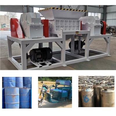 China Double Shaft Metal Shredder 22-110kW for Scrap Car Aluminum Iron Barrel Recycling for sale