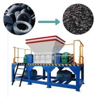 China Double Shaft Rubber Tire Shredder 50-200mm Output 15-220KW Motor Customizable for sale
