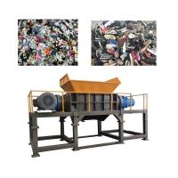 China Customized Double Shaft Shredder for Waste Shoes and Clothes Recycling 300mm Blade Diameter for sale