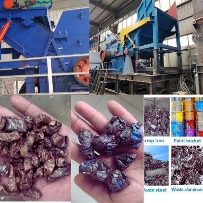 China Automatic Heavy Hammer Scrap Metal Crusher 1000mm Rotor 1.5-3 Tons/Hour with Vibrating Screen for sale
