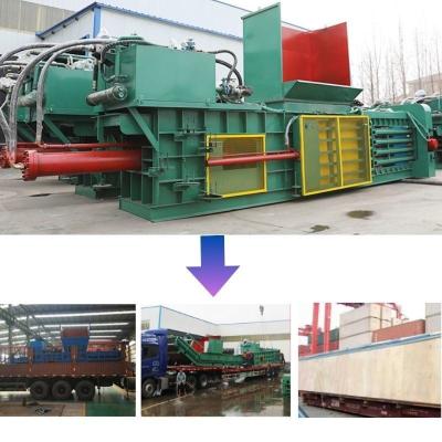 China Horizontal Hydraulic Baling Machine 80-220 Ton Press for Clothes Plastic Bottles Recycling for sale