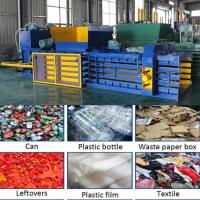 China Horizontal Baler for Waste Paint Bucket Plastic Cardboard 1300kg Package Gross Weight for sale