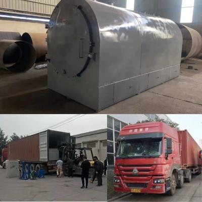 China Biomass Pyrolysis Carbonization Furnace 1200kg 24H Wood Chips Palm Shell Charcoal Machine for sale