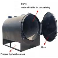 China Biomass Pyrolysis Carbonization Furnace 1200kg 24H Wood Chips Palm Shell Charcoal Machine for sale