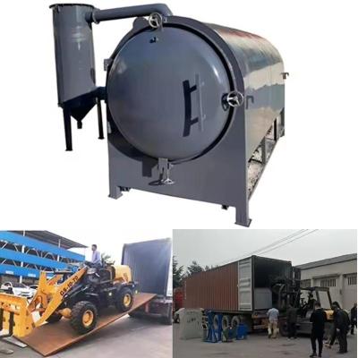 China Horizontal Carbonization Furnace 1200kg per Day for Kitchen Waste Charcoal Making for sale