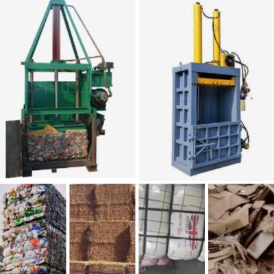 China Vertical Hydraulic Baler for PET Bottles Plastic Film 30T Bale Size 1000x600x800 mm for sale
