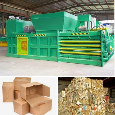 China Directly Sale Customized Voltage Horizontal Strapping Hay Straw Paper Baler Machine for sale