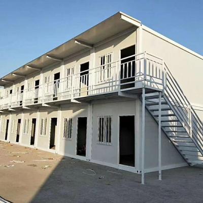 China Polyurethane Foam Insulation Double Layer 2 Floor Container House With Galvanized Steel Sheet Wall And Roof for sale