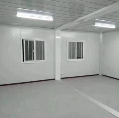 China 2990mm Dimensions Prefabricated Container House with Rock Wool Sandwich Panel and Anti-Theft Door for sale