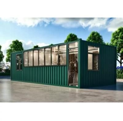China Steel Frame Expandable Container House with Glass Curtain Walls and Fire-Resistant Design for Mobile Offices and Emergency Shelters for sale