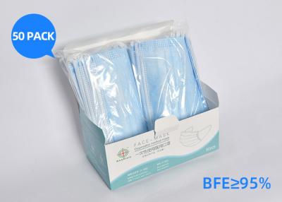 China Breathable 3 Ply Disposable Mouth Mask Effectively Isolating Bacteria Pollen Dust Haze for sale