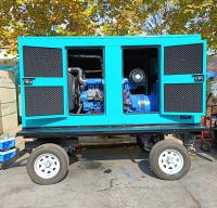 China 80KW Quiet Trailer Type Generator Soundproof With Steel Frame for sale