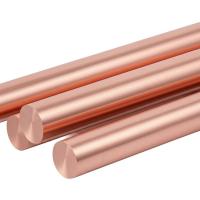 China Pure 99.95% C1020 0F-Cu Copper Round Bar Brush Finish For Ship Parts Hard State for sale