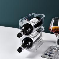 China Food Grade Plastic Wine Bottle Holder Bpa Free Stackable for sale