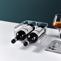 China Ultra Modern Wine Odm Storage Holder Rack Crystal Clear For 2 Bottle for sale