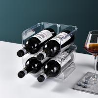 China Ultra Modern Wine Odm Storage Holder Rack Crystal Clear For 2 Bottle for sale