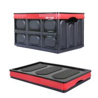 China 30L 55L Plastic Collapsible Storage Bins Heavy Duty Trunk Organizer For Suv for sale