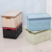 China 30L 55L Plastic Collapsible Storage Bins Heavy Duty Trunk Organizer For Suv for sale