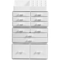 China Polystyrene 8 Layers Acrylic Makeup Organizer Clear Acrylic Makeup Drawers for sale